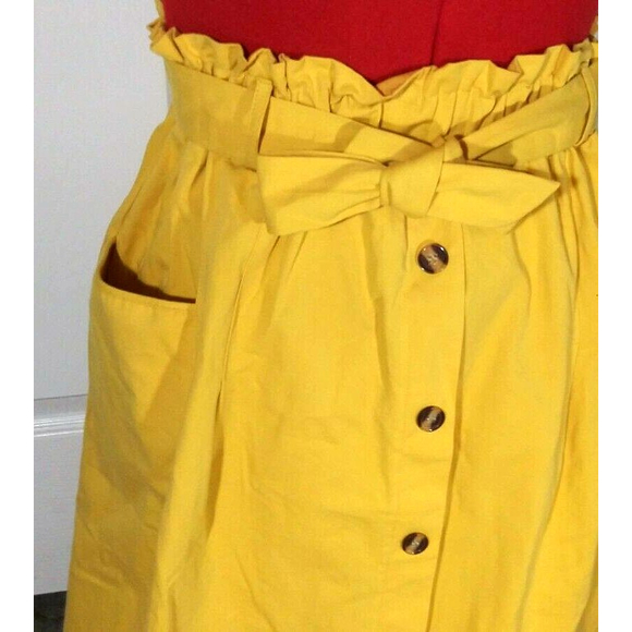Sadie And Love Skirts Nwt Sadie Love Womens Aline Midi Skirt Mustard Yellow Cottagecore Size M